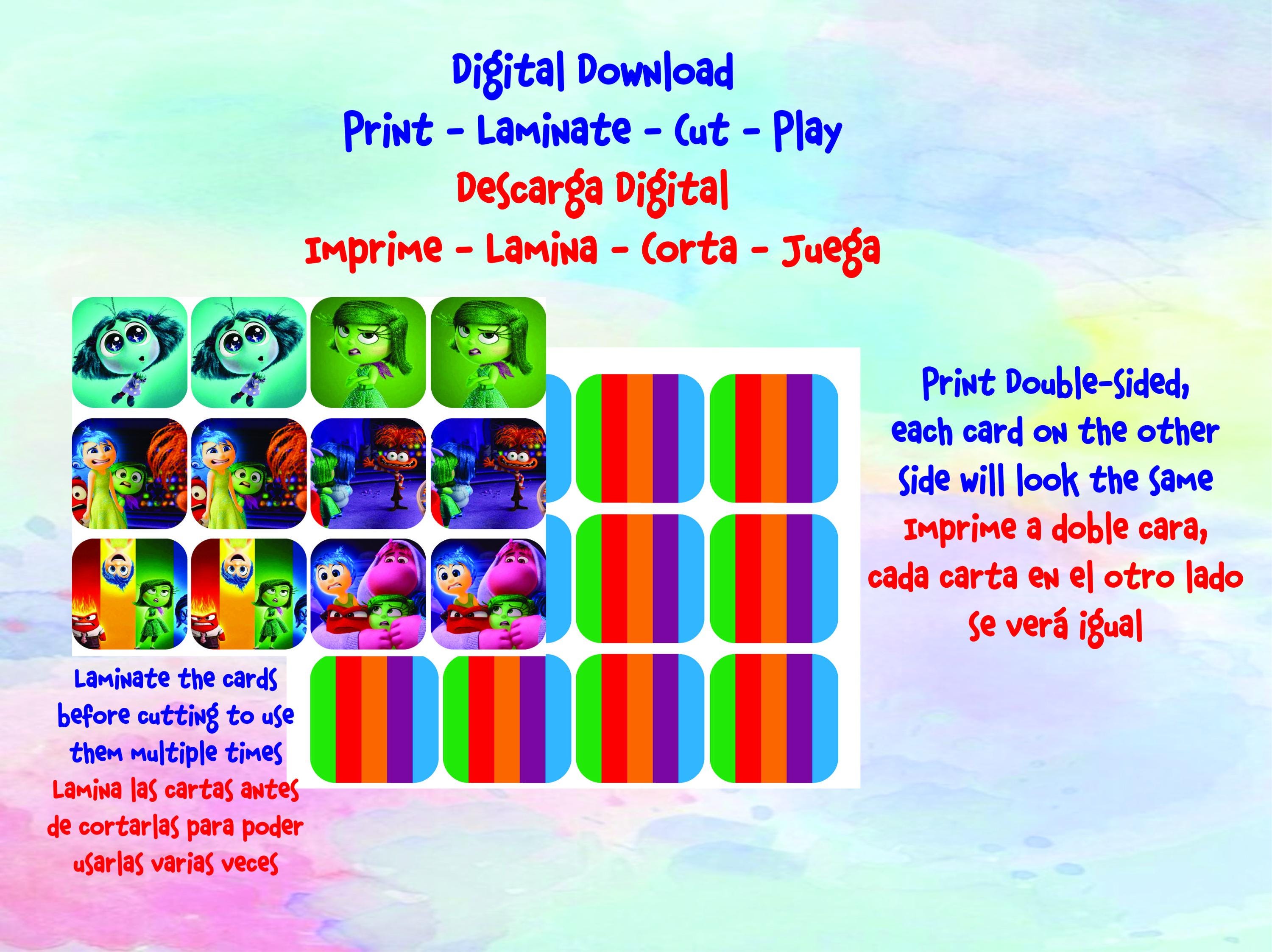 Juego De Memoria Imprimible, Tarjetas De Memoria, Juego De Cartas ...