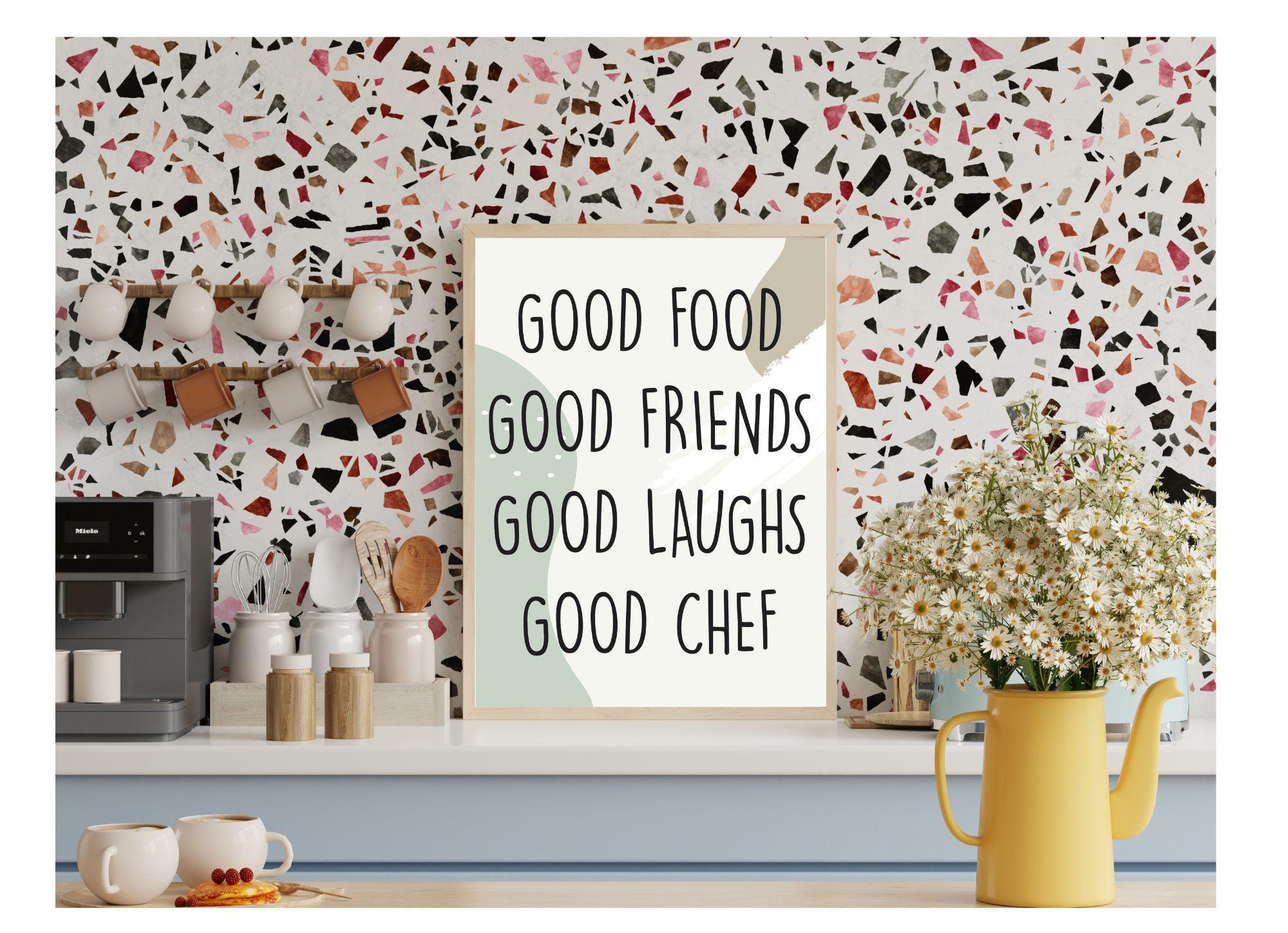 Kitchen Wall Art Set of 3, Kitchen Prints, Housewarming Gift, Food ...