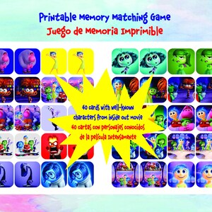 Juego De Memoria Imprimible, Tarjetas De Memoria, Juego De Cartas ...