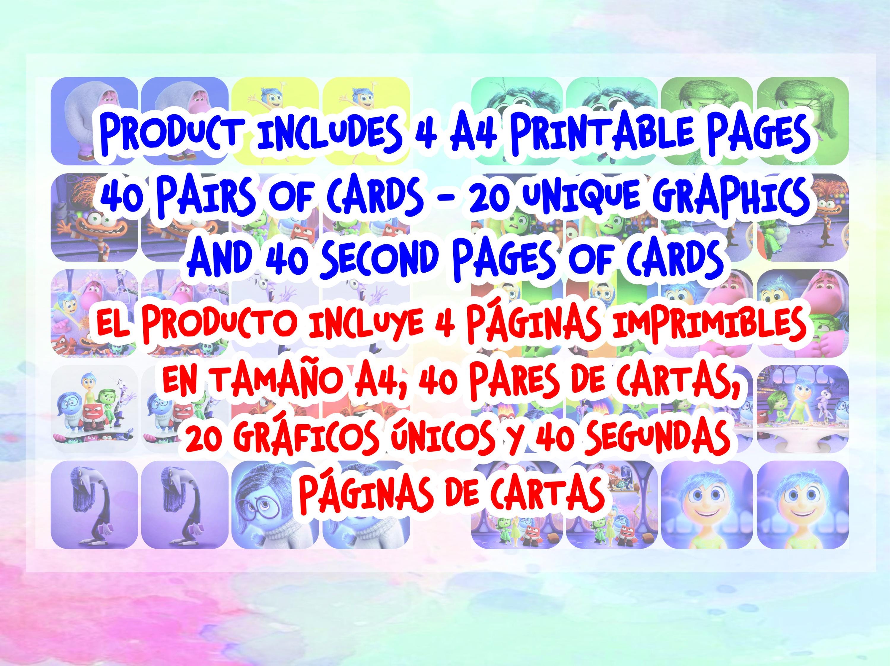 Juego De Memoria Imprimible, Tarjetas De Memoria, Juego De Cartas ...