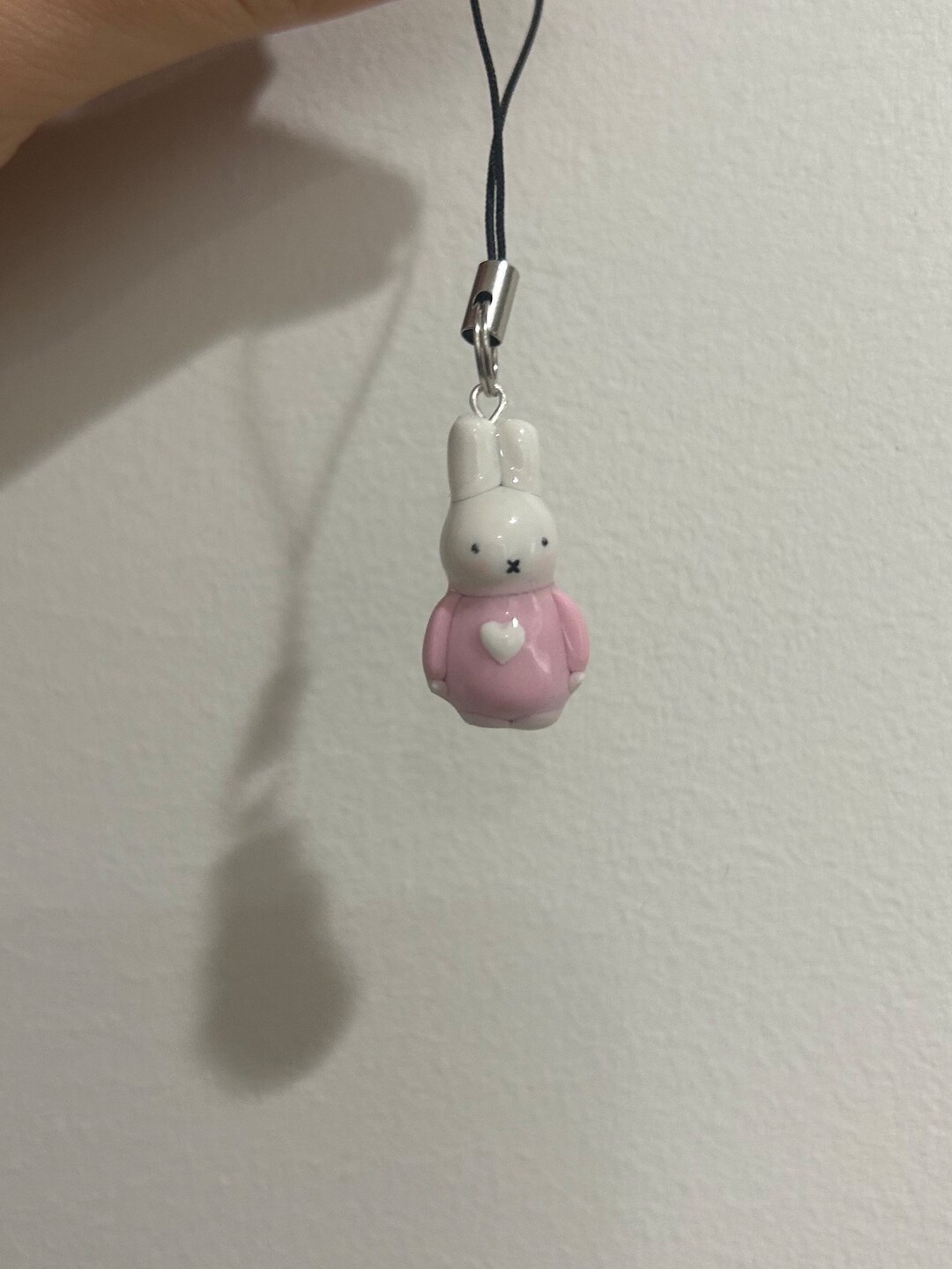 Miffy-inspired Charm Pink With White Heart - Etsy