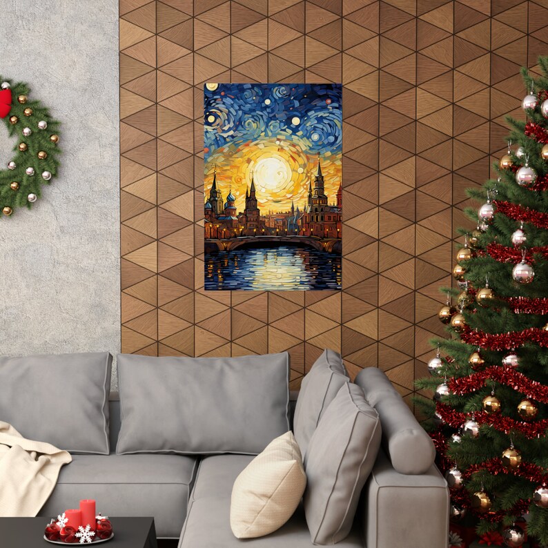 Moscow Poster Iconic Cityscape Art Print Russian Heritage Wall Art ...