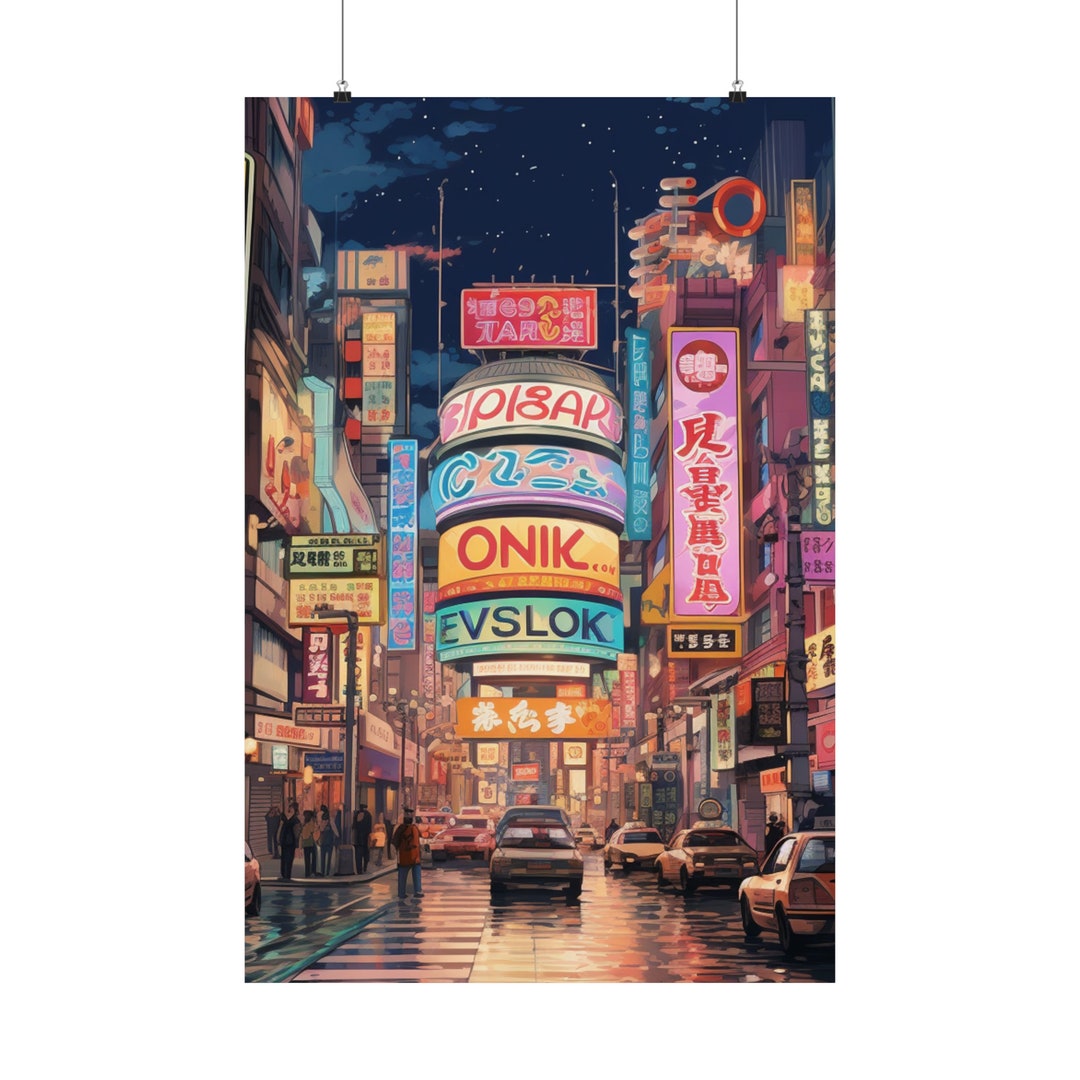 Japan Anime Poster Vibrant Anime Art Print Japanese Animation Wall Art ...