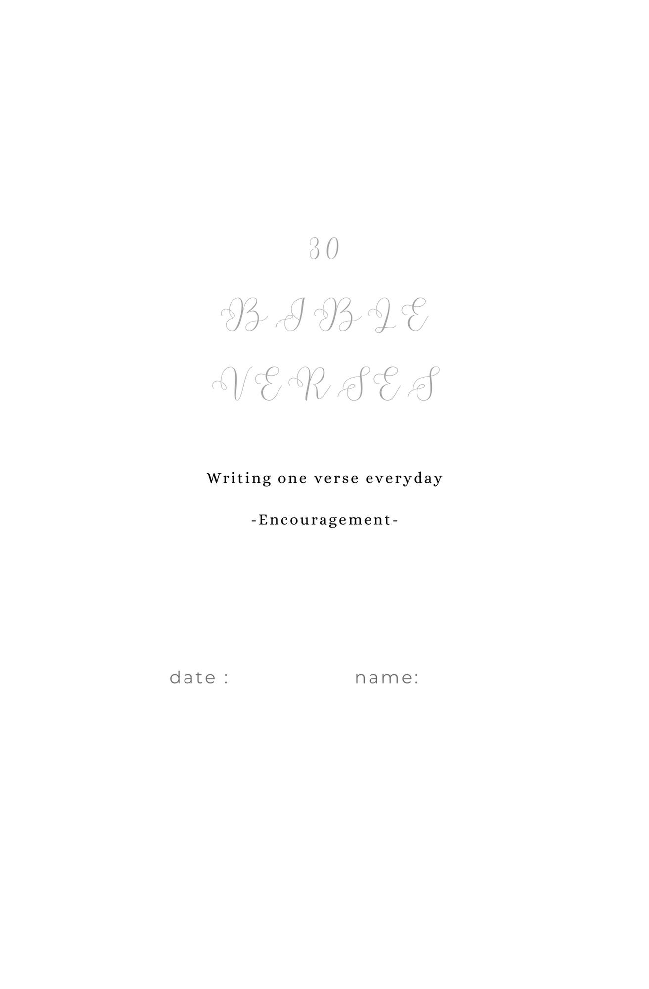 Writing One Bible Verse Everyday -love- 30 Bible Verses Preselected - Etsy