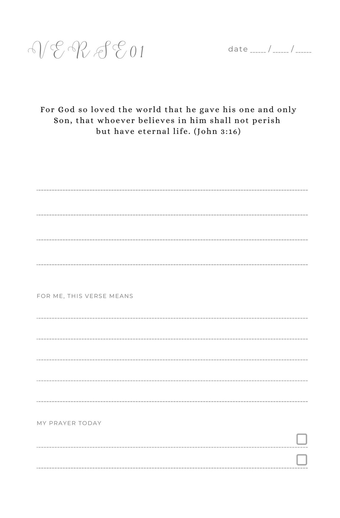 Writing One Bible Verse Everyday -love- 30 Bible Verses Preselected - Etsy