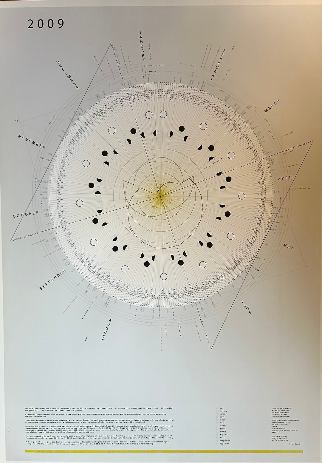 WALL CALENDAR CIRCULAR - Etsy