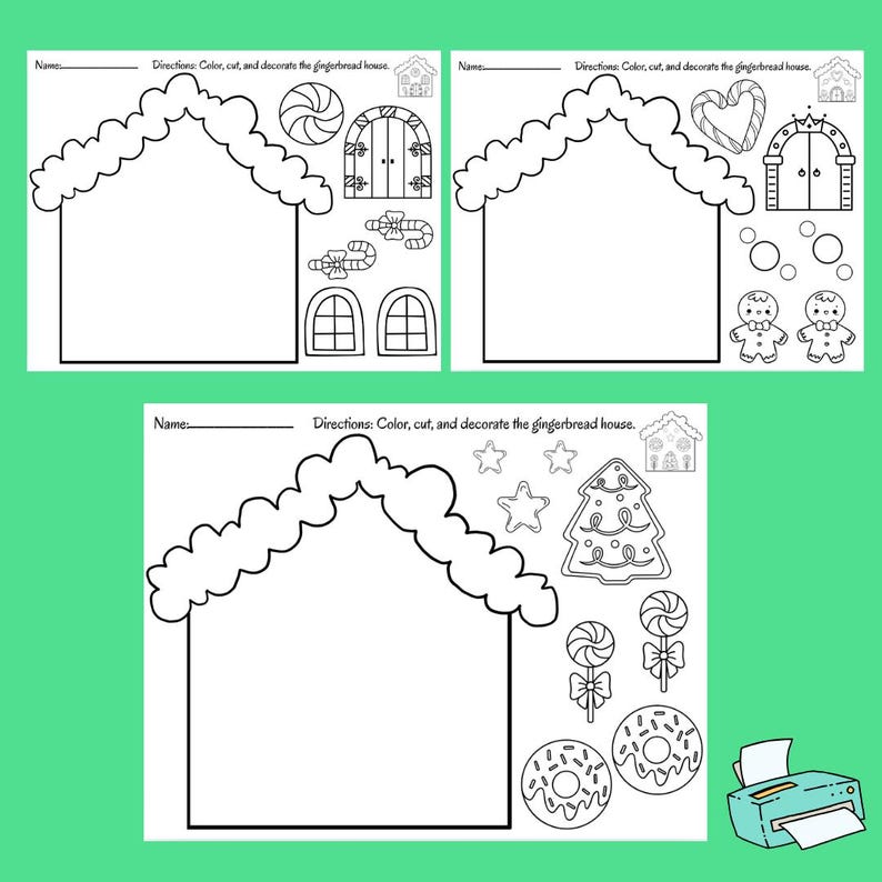 Gingerbread House Craft Christmas Craft Build A Gingerbread House ...