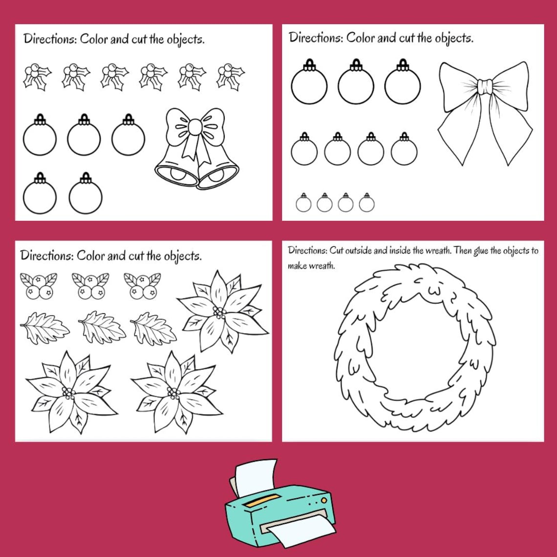 Christmas Wreath Craft Build A Wreath Winter Wreath Craft Christmas ...