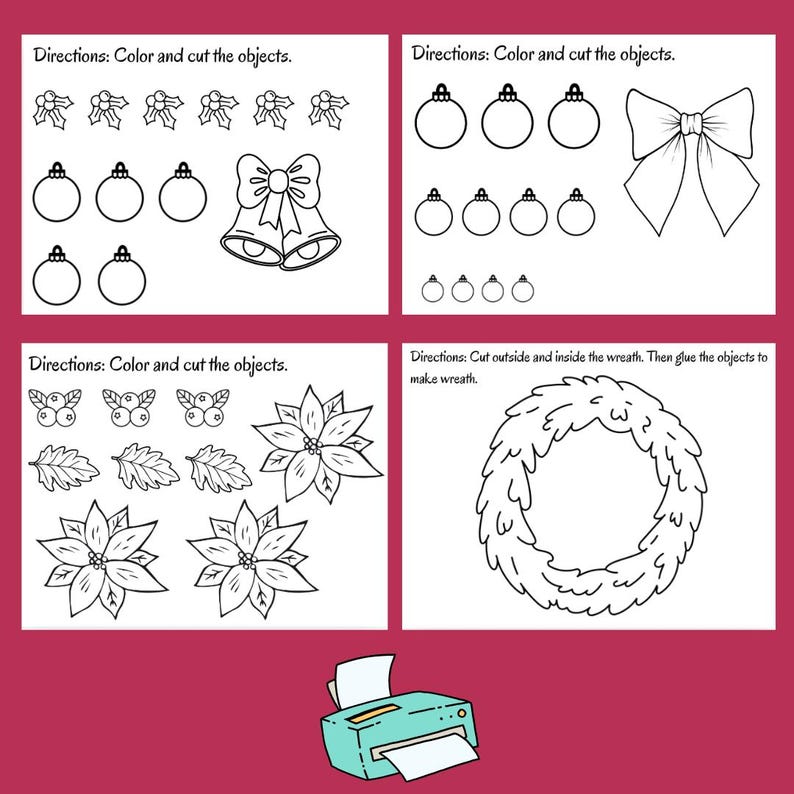 Christmas Wreath Craft Build A Wreath Winter Wreath Craft Christmas ...