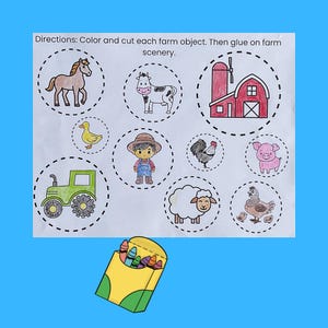Build A Farm Craft Printable Download Build A Barnyard Farm Craft ...