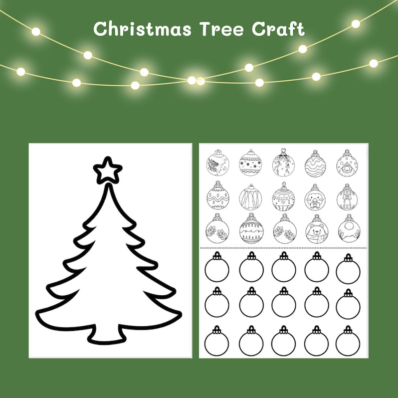 Printable Christmas Craft, Christmas Tree Template, Christmas Crafts ...