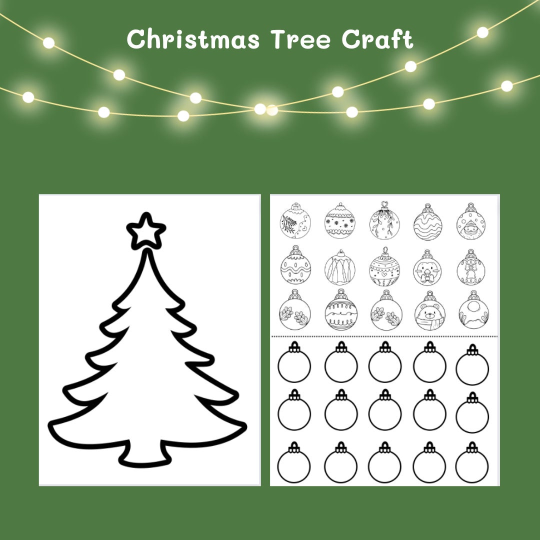 Printable Christmas Craft, Christmas Tree Template, Christmas Crafts ...