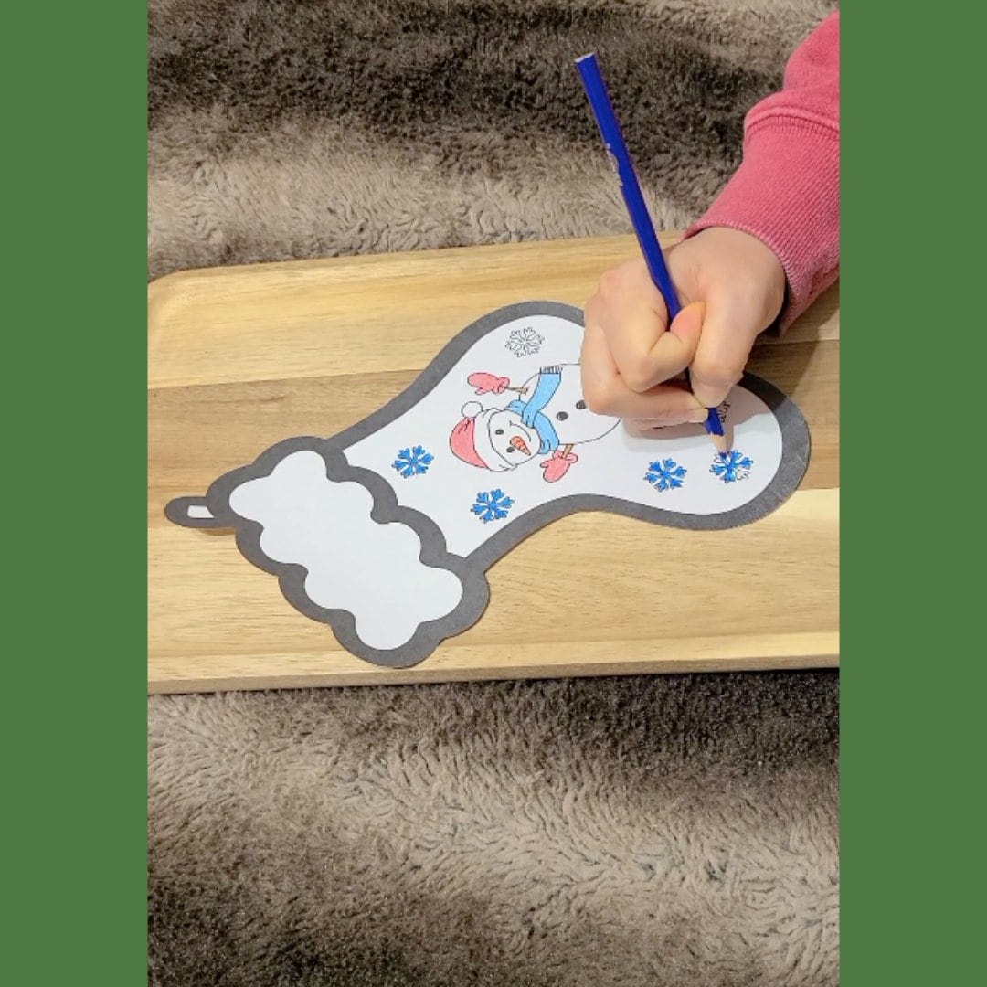 Printable Christmas Craft, Stocking Template, Christmas Crafts ...