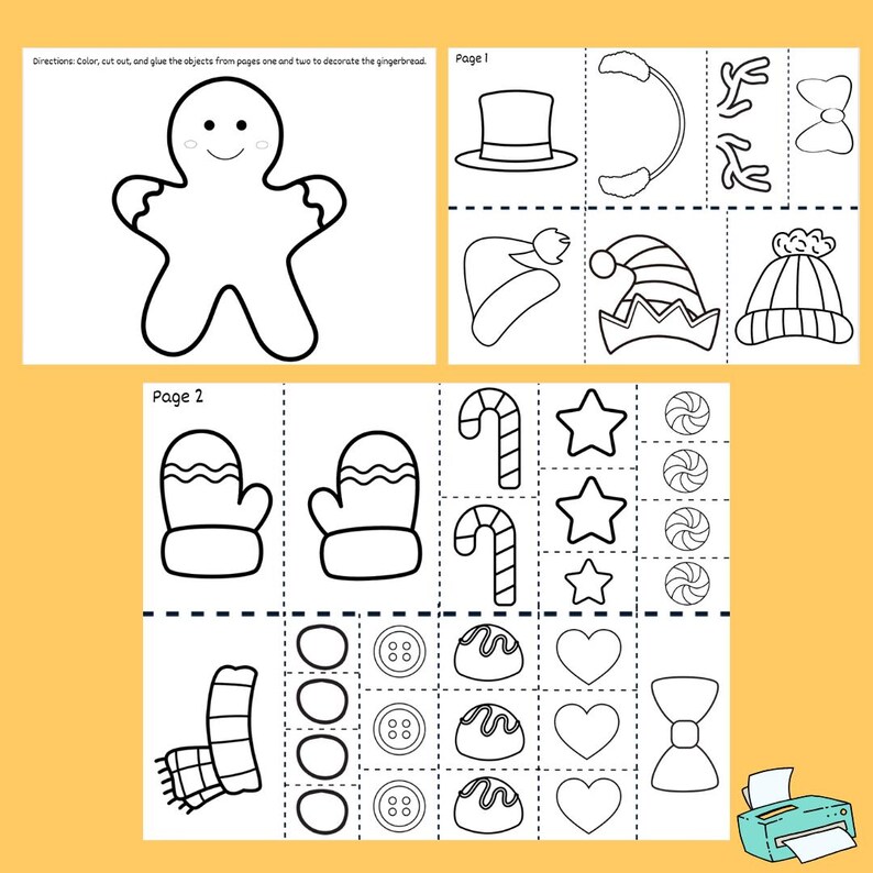 Gingerbread Man Craft Build a Gingerbread Man Christmas Craft Kids ...