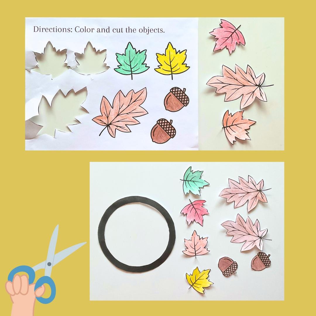 Fall Wreath Craft Build a Wreath Autumn Wreath DIY Fall Craft Fall Leaf ...