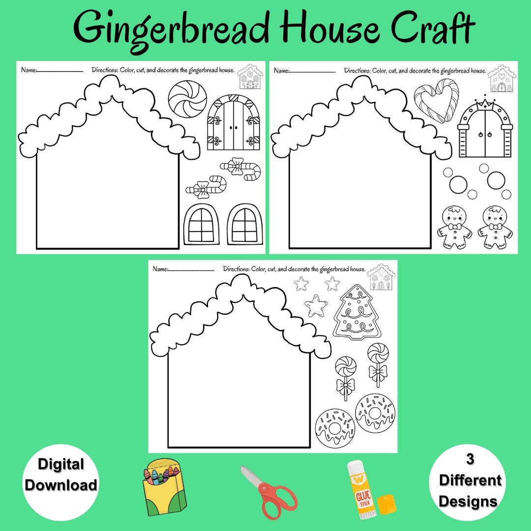 Gingerbread House Craft Christmas Craft Build A Gingerbread House ...