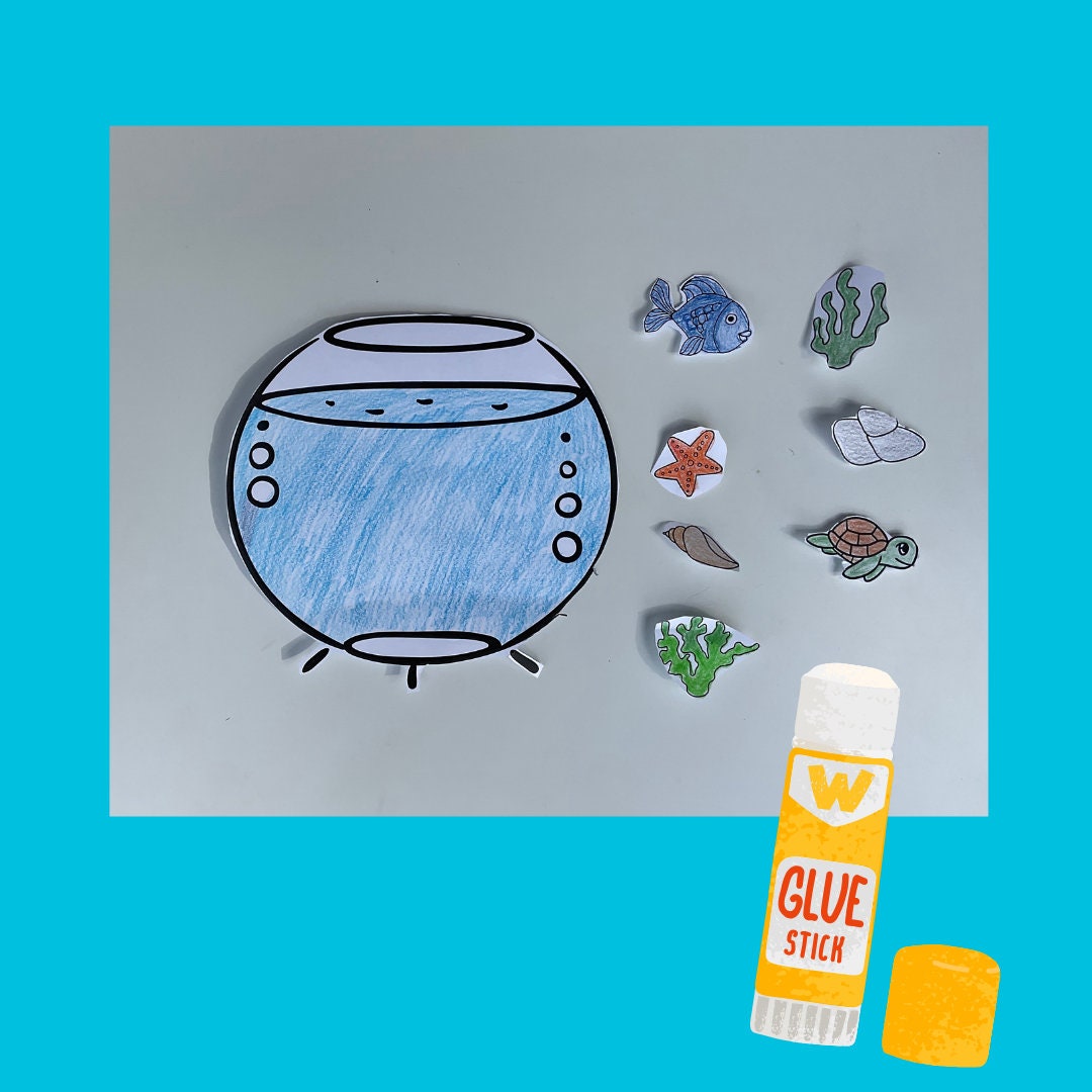 Build A Fish Tank Craft Printable Activity Kids Spring Craft DIY Craft ...