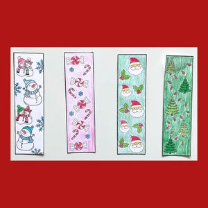 Christmas Coloring Bookmarks Printable Christmas Bookmark Christmas ...