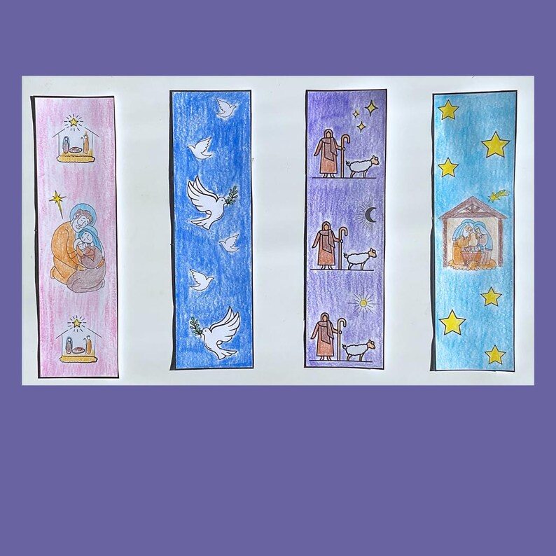 Christian Coloring Bookmark Sunday School Craft Bible Printable ...
