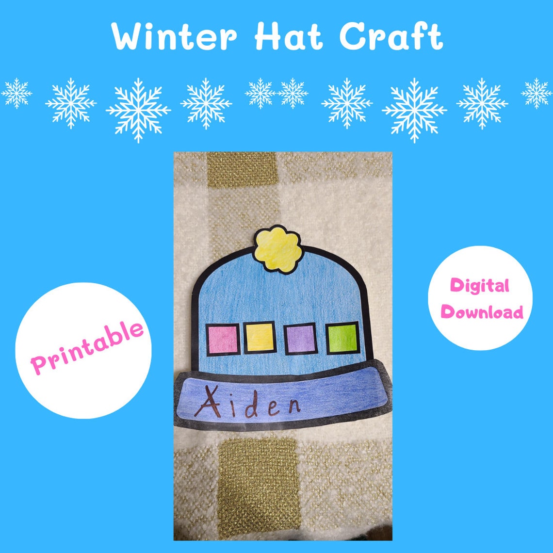 Printable Winter Craft, Winter Activity, Preschool Crafts, Kid Craft ...
