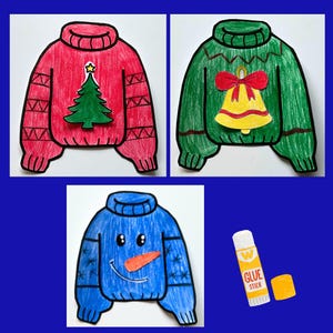 Ugly Sweater Craft: Christmas Printable Paper Craft (PDF) - Etsy