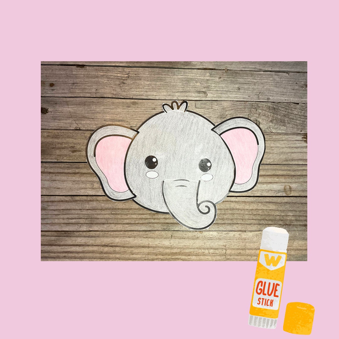 Build an Elephant Craft Printable Activity Summer Craft Homeschool ...