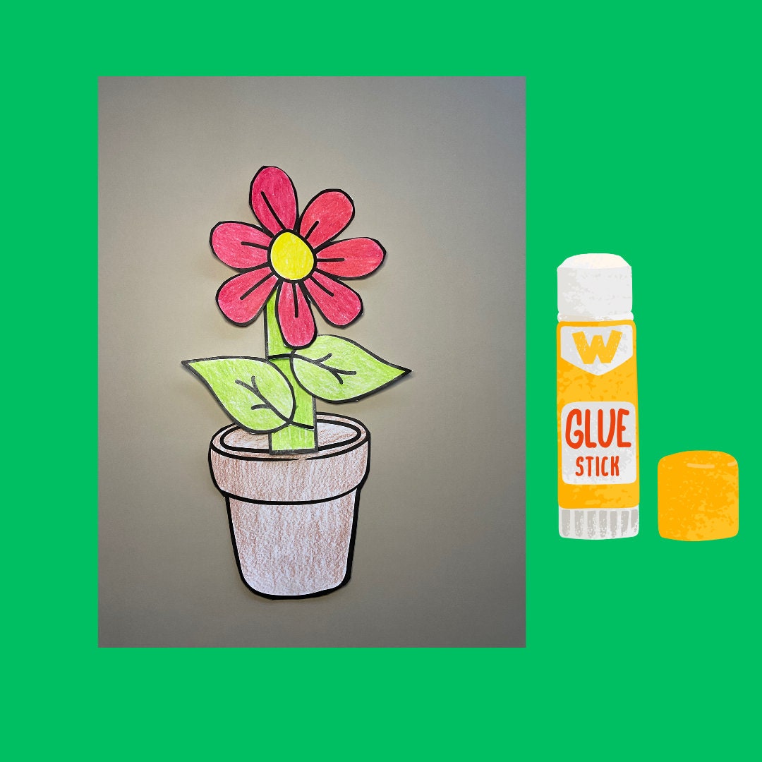 Build A Flower Craft Printable Activity Kids Spring Craft DIY Craft ...