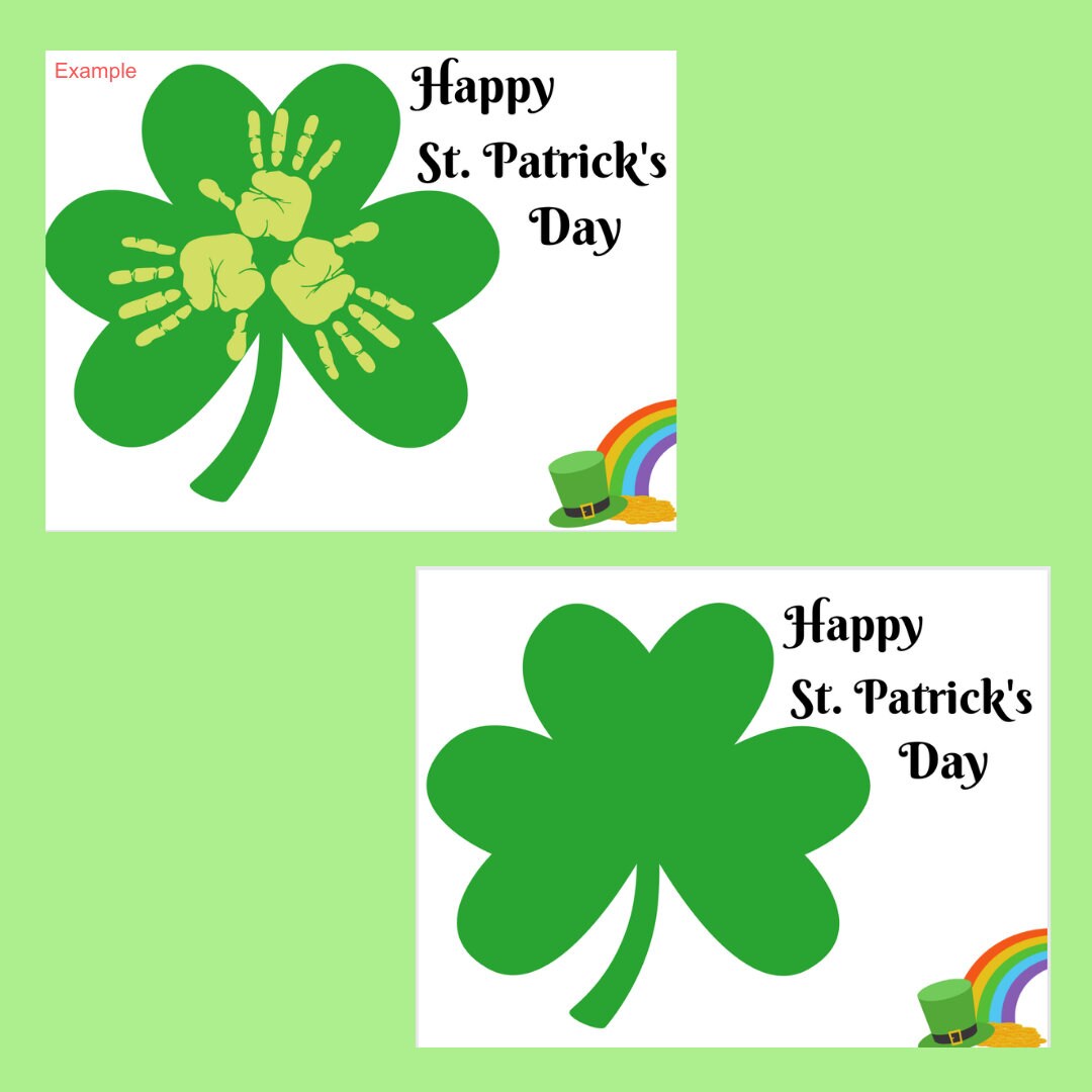 St Patricks Day Handprint Craft, Handprint Art, St Patrick Day Activity ...