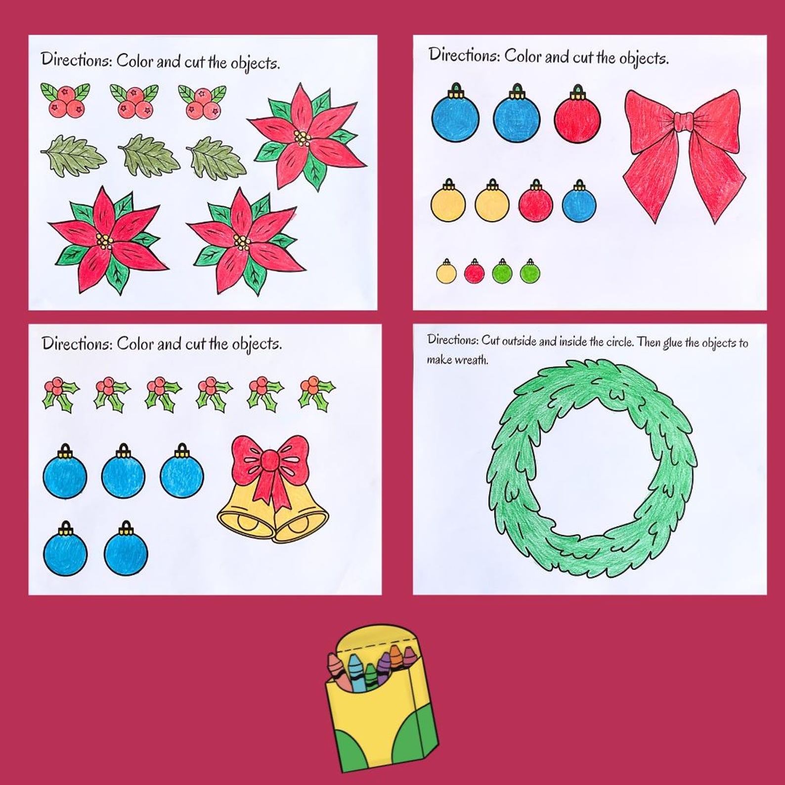 Christmas Wreath Craft Build A Wreath Winter Wreath Craft Christmas ...