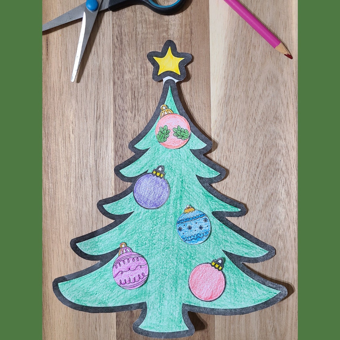Printable Christmas Craft, Christmas Tree Template, Christmas Crafts ...