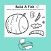 Build A Fish Craft Printable Activity Kids Craft DIY Craft Homeschool ...