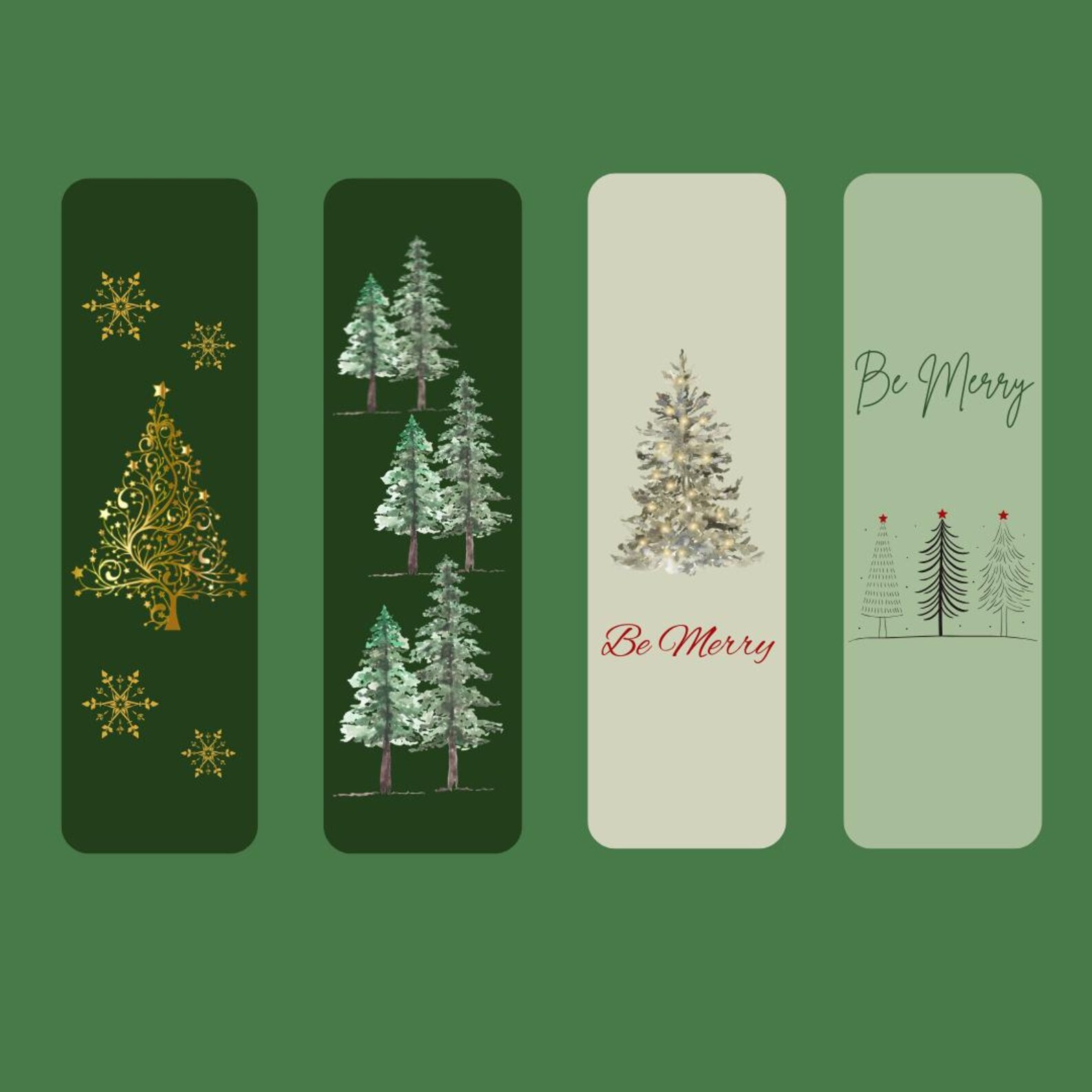 Printable Christmas Book Digital Download Bookmark Printable Gift Book ...