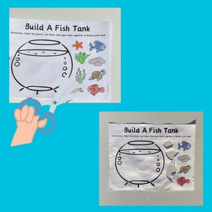 Build A Fish Tank Craft Printable Activity Kids Spring Craft DIY Craft ...