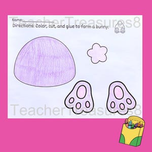 Easter Bunny Craft Printable Easter Bunny Easter Kids Craft DIY Kids ...