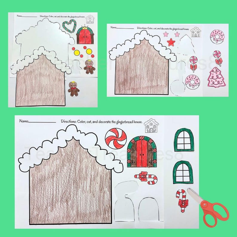 Gingerbread House Craft Christmas Craft Build A Gingerbread House ...