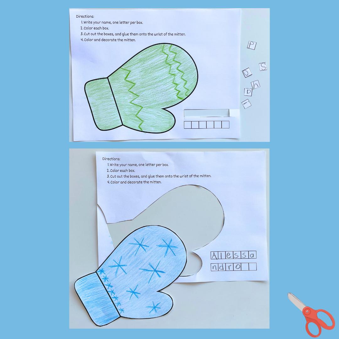 Mitten Craft Winter Craft Homeschool Activity Christmas Craft Christmas ...