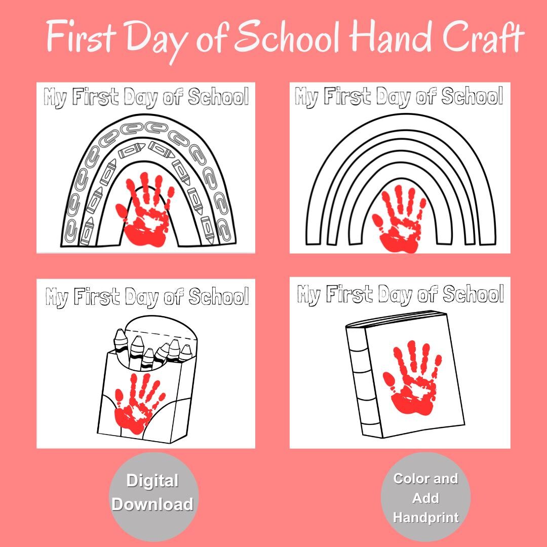 First Day of School Handprint Craft Back to School Craft Handprint ...