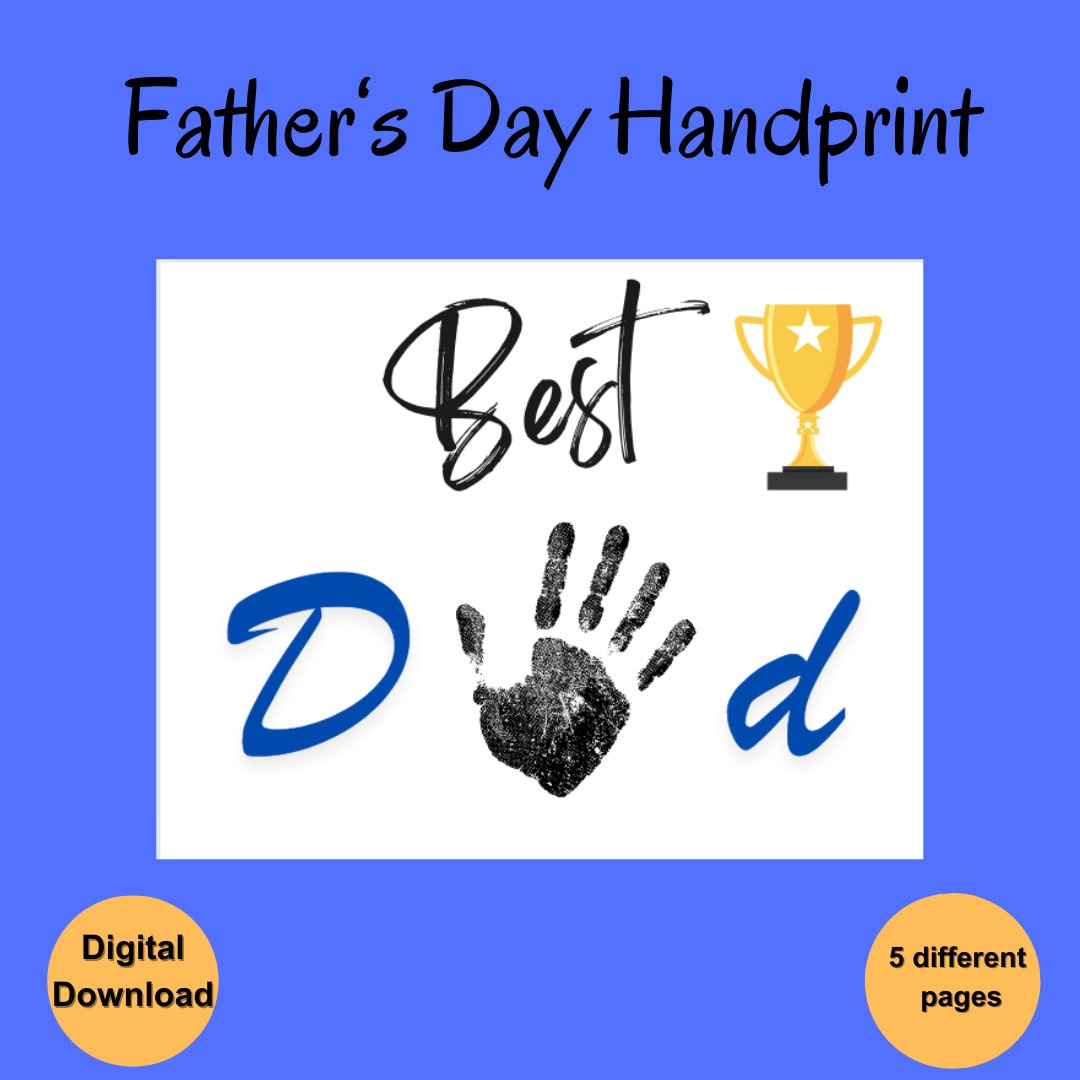 Fathers Day Craft Fathers Day Card DIY Handprint Craft Fathers Day ...