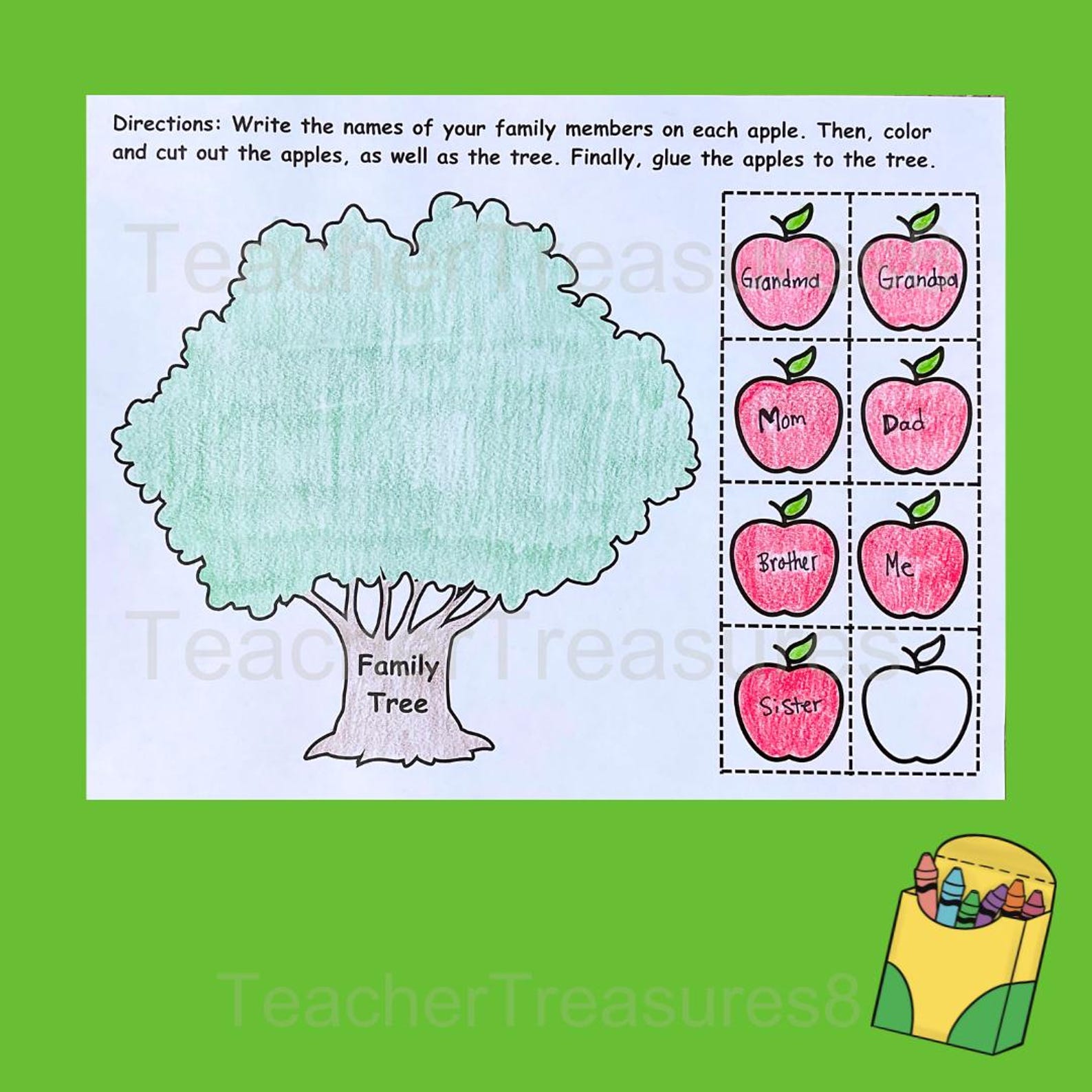 Family Tree Craft, Family Tree Template, Label Family Tree, Build A ...