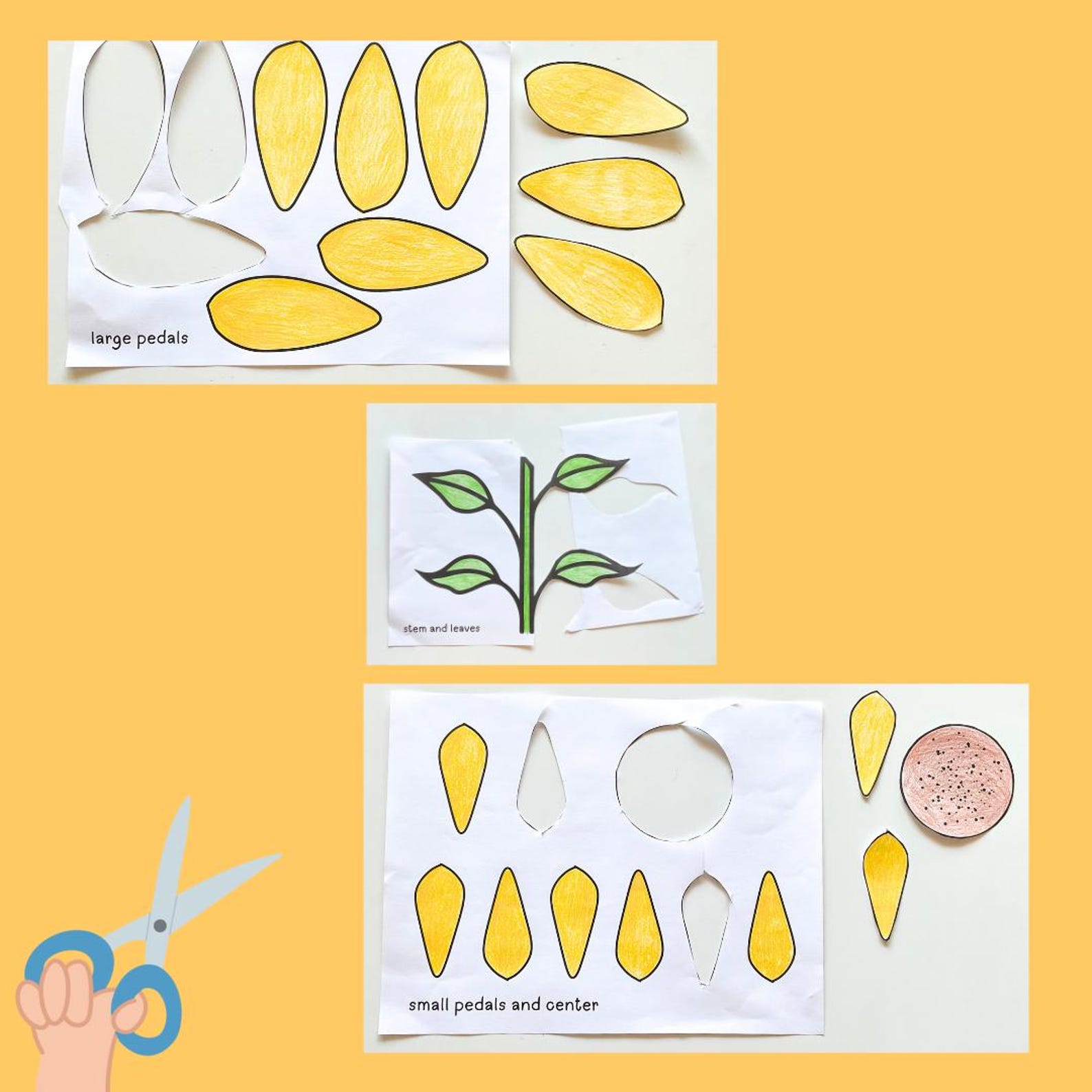 Build a Sunflower Sunflower Craft DIY Sunflower Craft Sunflower ...