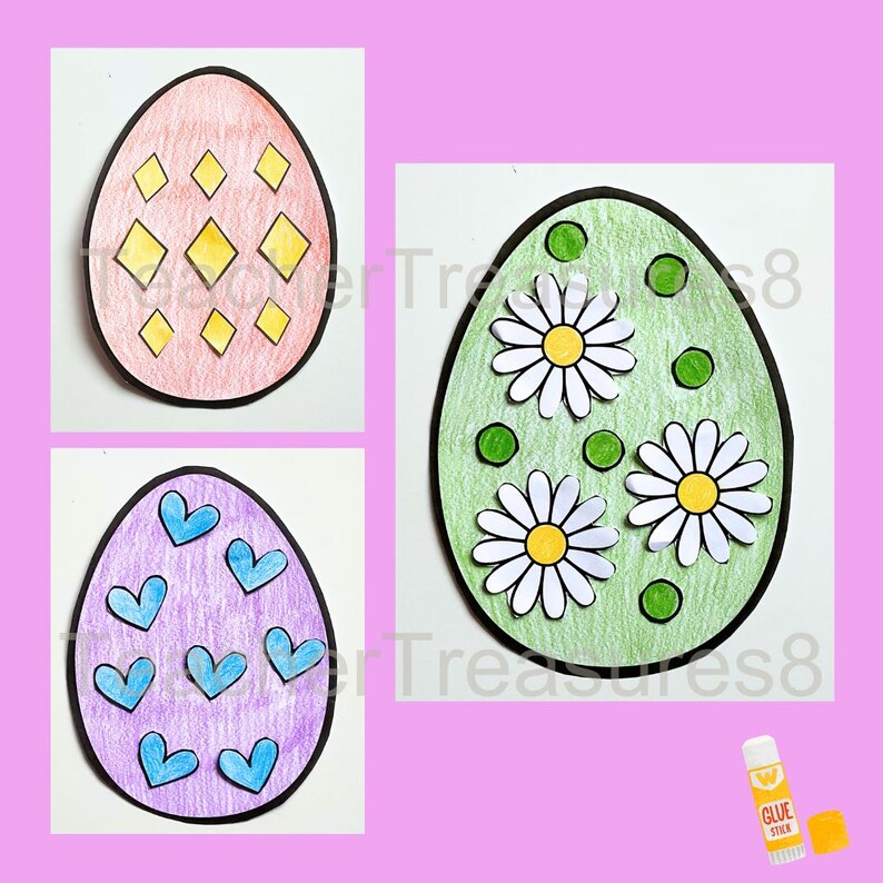 Easter Egg Craft Easter Printable Easter Kid Craft DIY Kid Easter ...