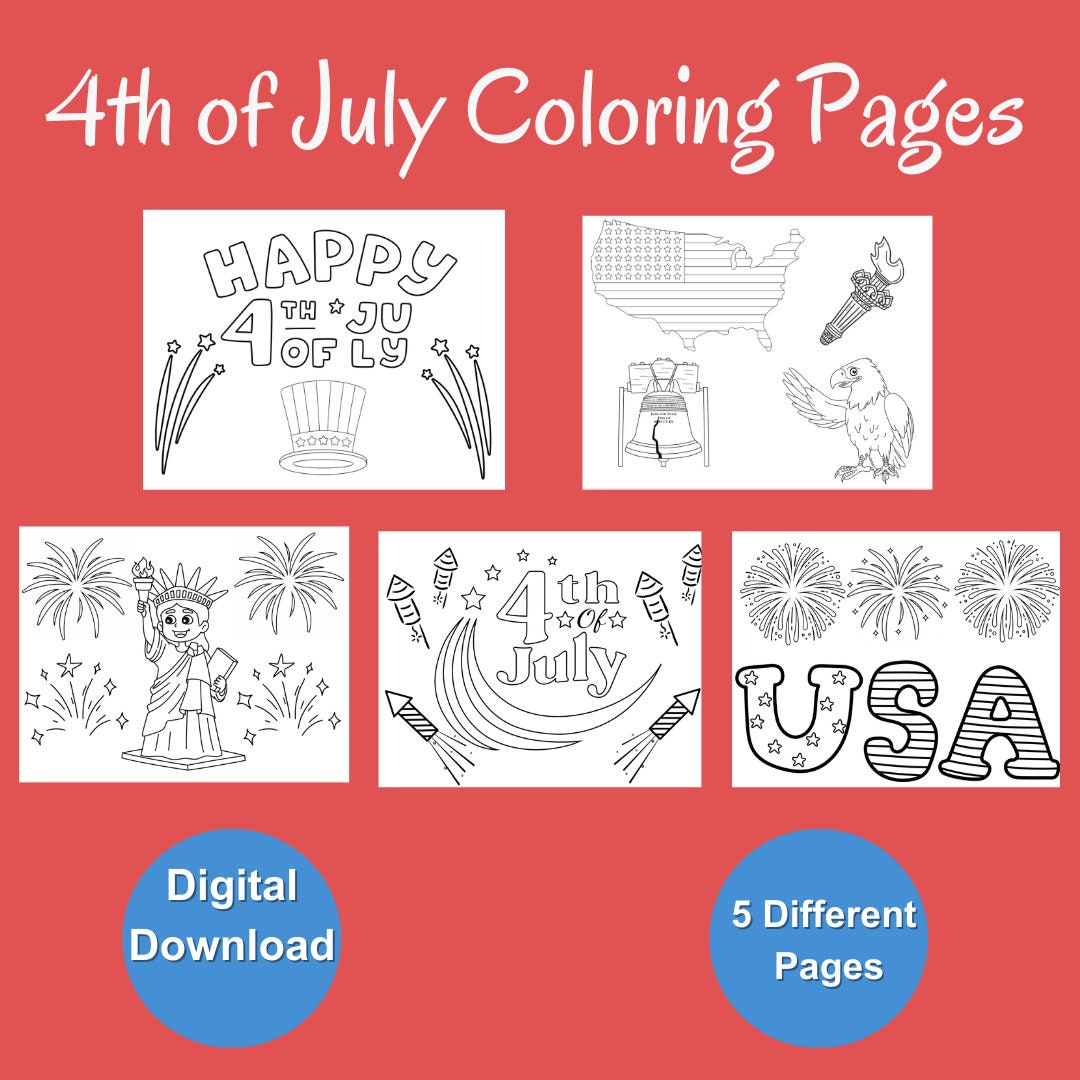 4th of July Coloring Page Independence Day Printable Coloring ...