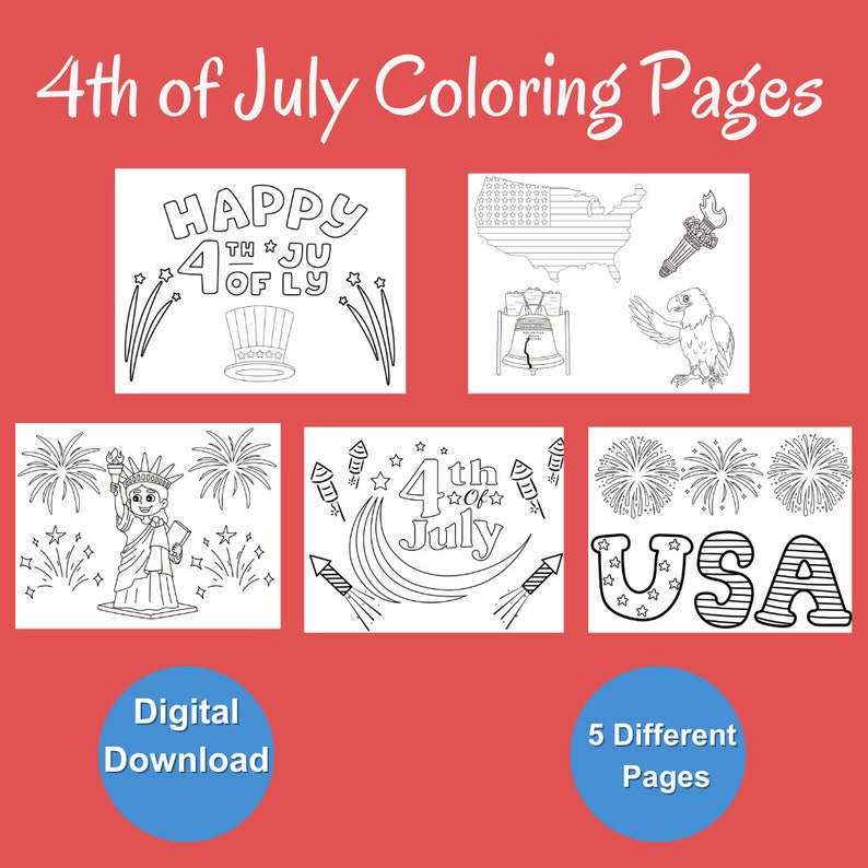 4th of July Coloring Page Independence Day Printable Coloring ...