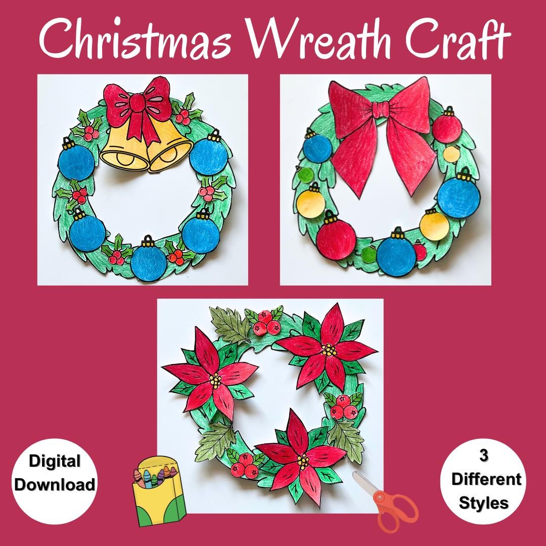Christmas Wreath Craft Build A Wreath Winter Wreath Craft Christmas ...