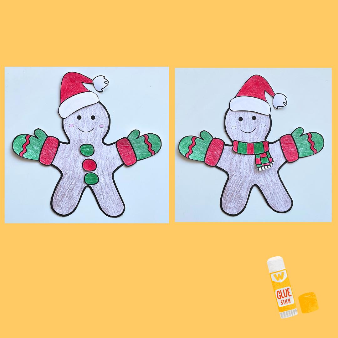 Gingerbread Man Craft: Christmas DIY Printable (digital Download) - Etsy