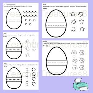 Name Easter Egg Craft Easter Activity Easter Kids Craft DIY Kids Easter ...