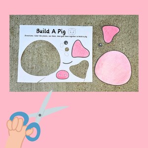 Build A Pig Craft Printable Activity Summer Craft Homeschool Activity ...