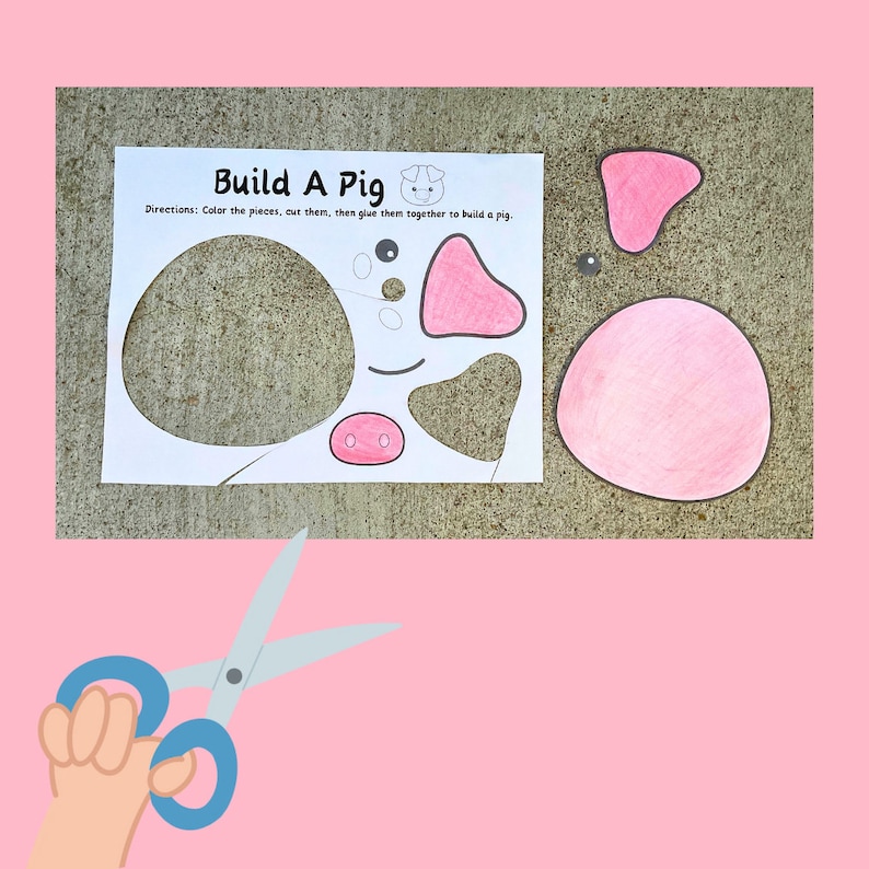 Build A Pig Craft Printable Activity Summer Craft Homeschool Activity ...