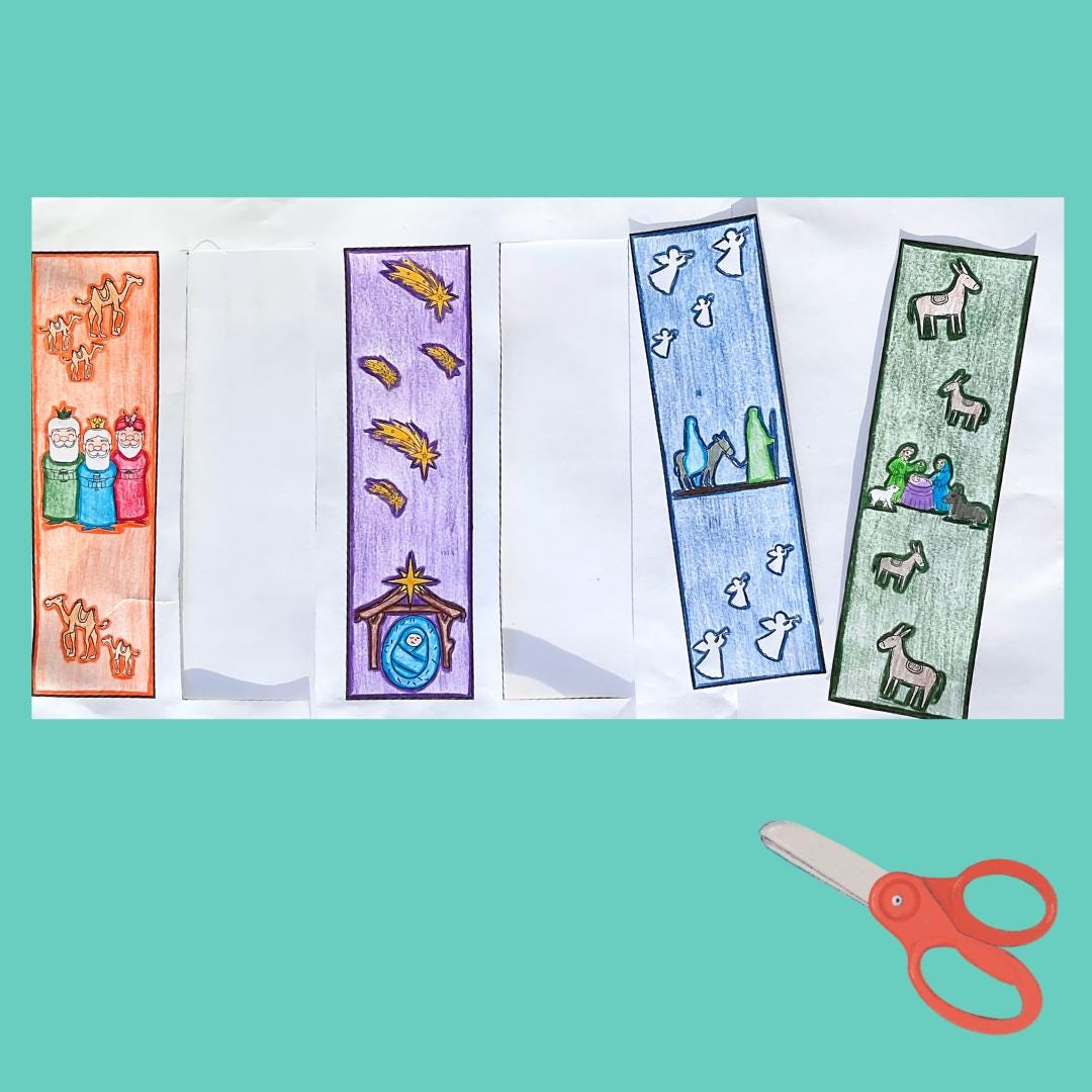 Christian Coloring Bookmark Sunday School Craft Bible Printable ...