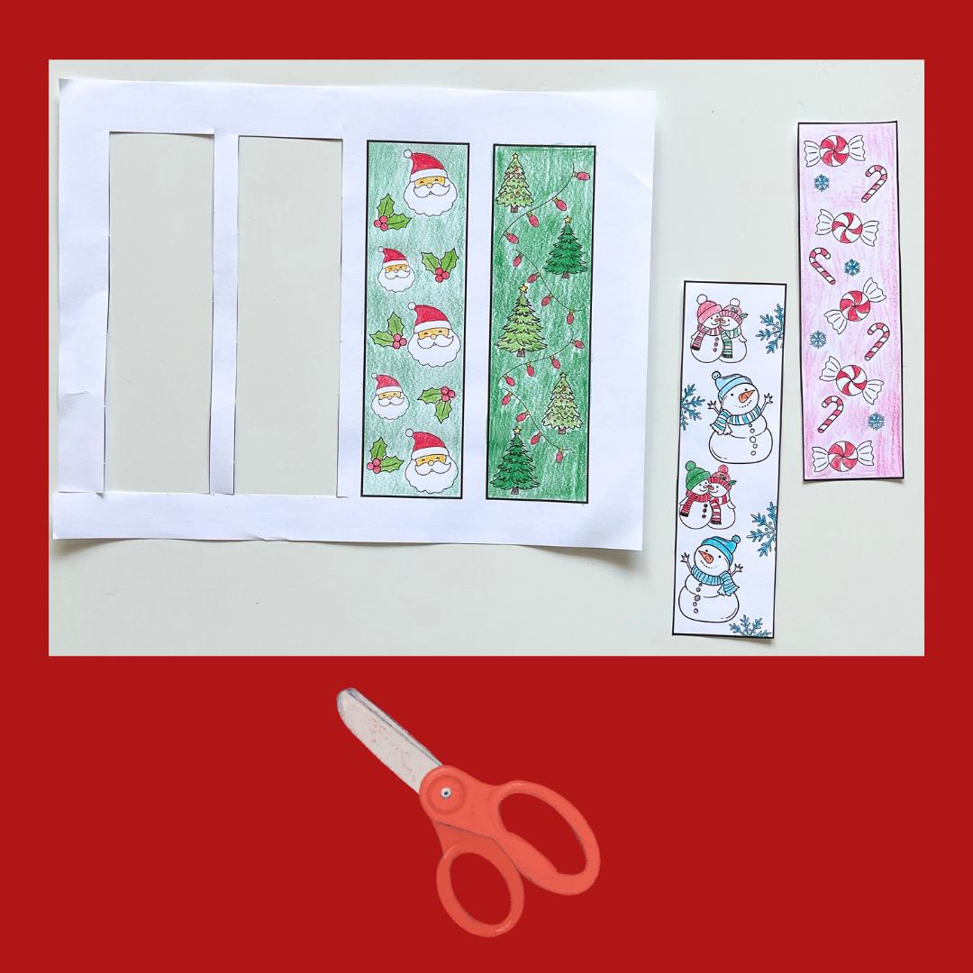 Christmas Coloring Bookmarks Printable Christmas Bookmark Christmas ...